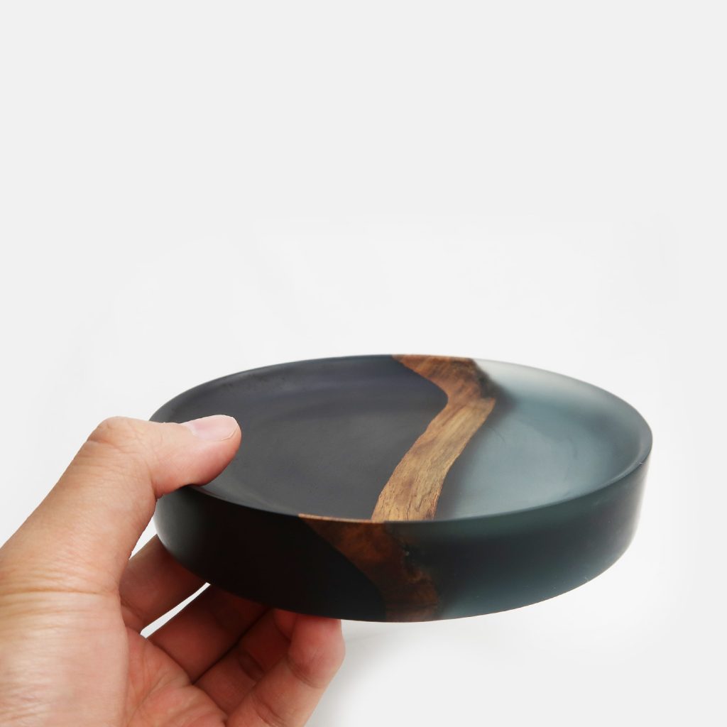 Mu Wooden Design | Ink & Wash Wooden Plate with Resin