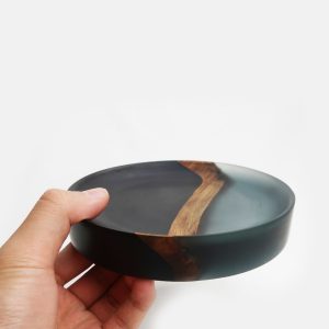 Mu Wooden Design | Ink & Wash Wooden Plate with Resin