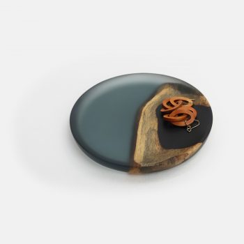 Mu Wooden Design | Ink & Wash Wooden Plate with Resin