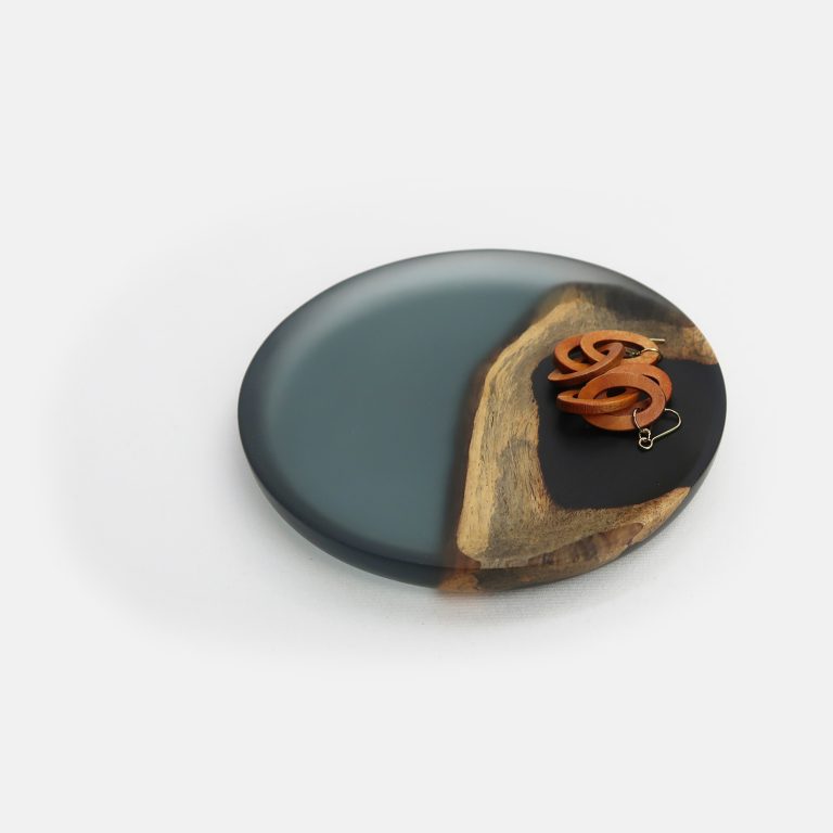 Mu Wooden Design | Ink & Wash Wooden Plate with Resin