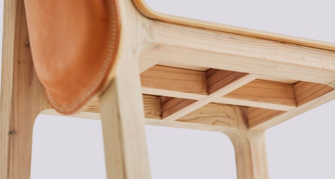 Pocket is a minimalistic stool with a functional pocket at the back of ...